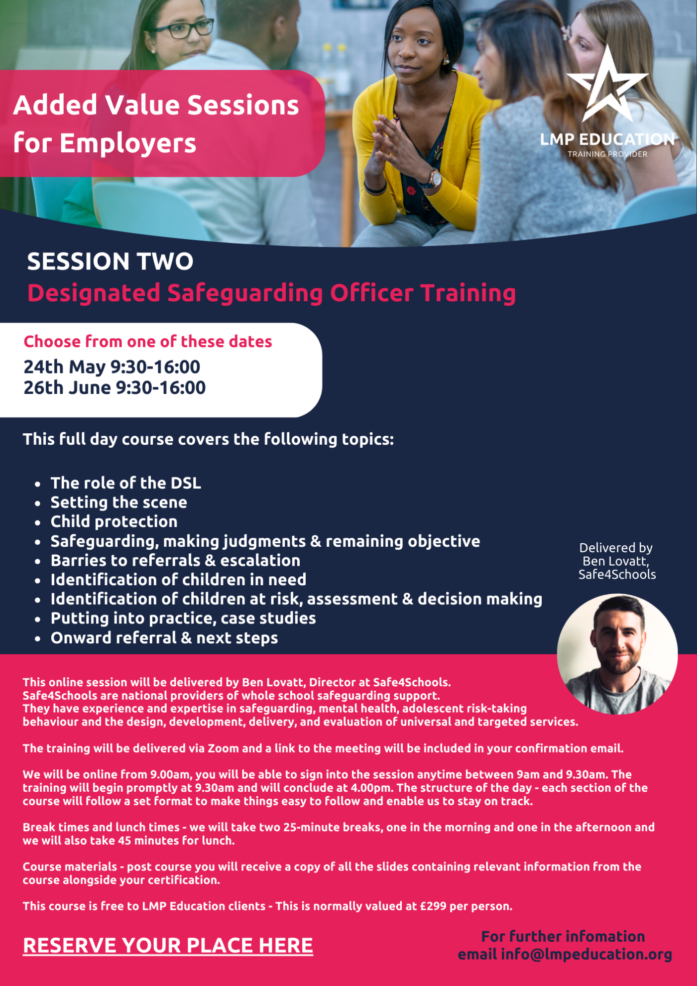 Designated safeguarding officer training for employers - LMP